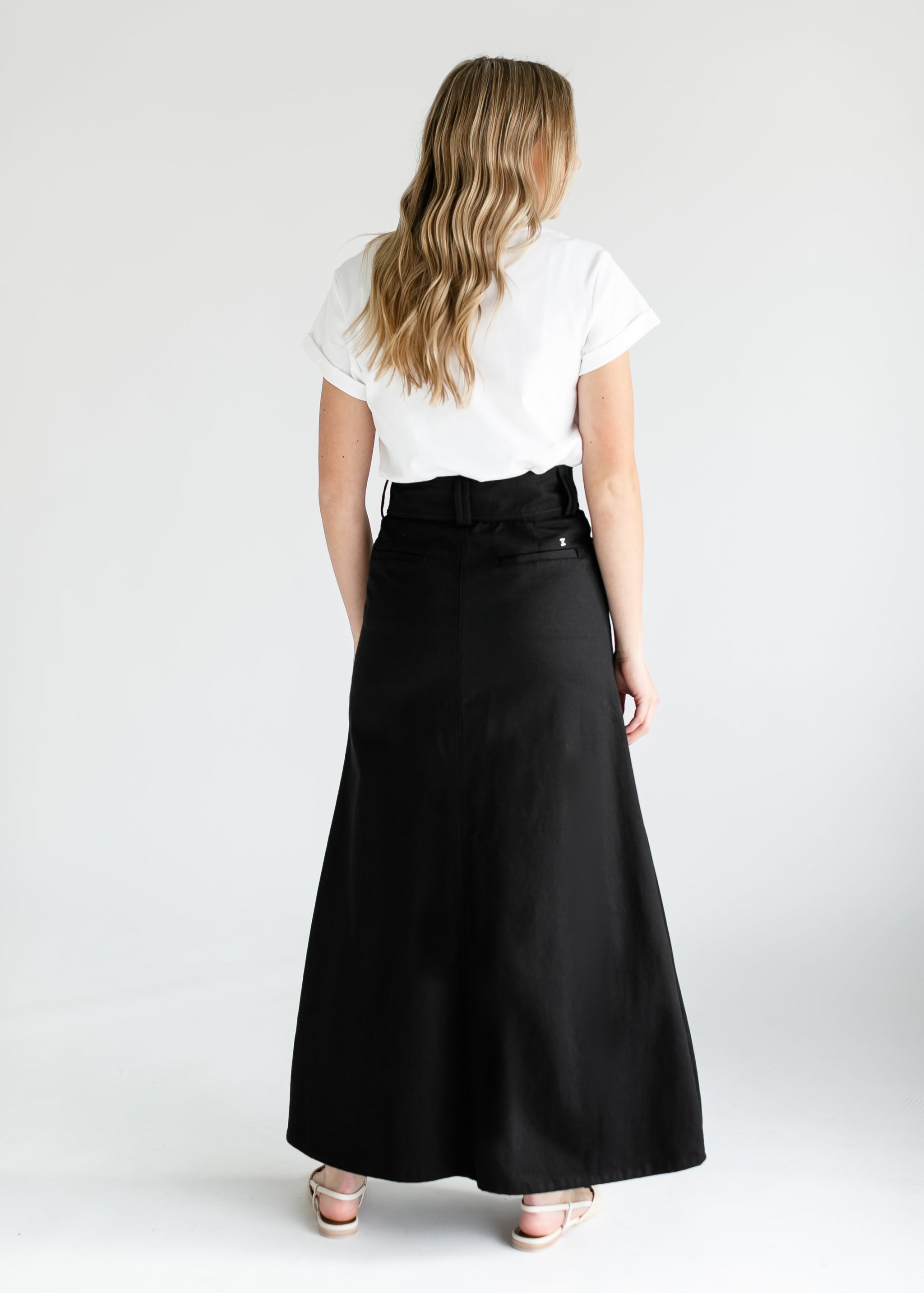 Camellia A-Line Cotton Twill Maxi Skirt – Inherit Co.