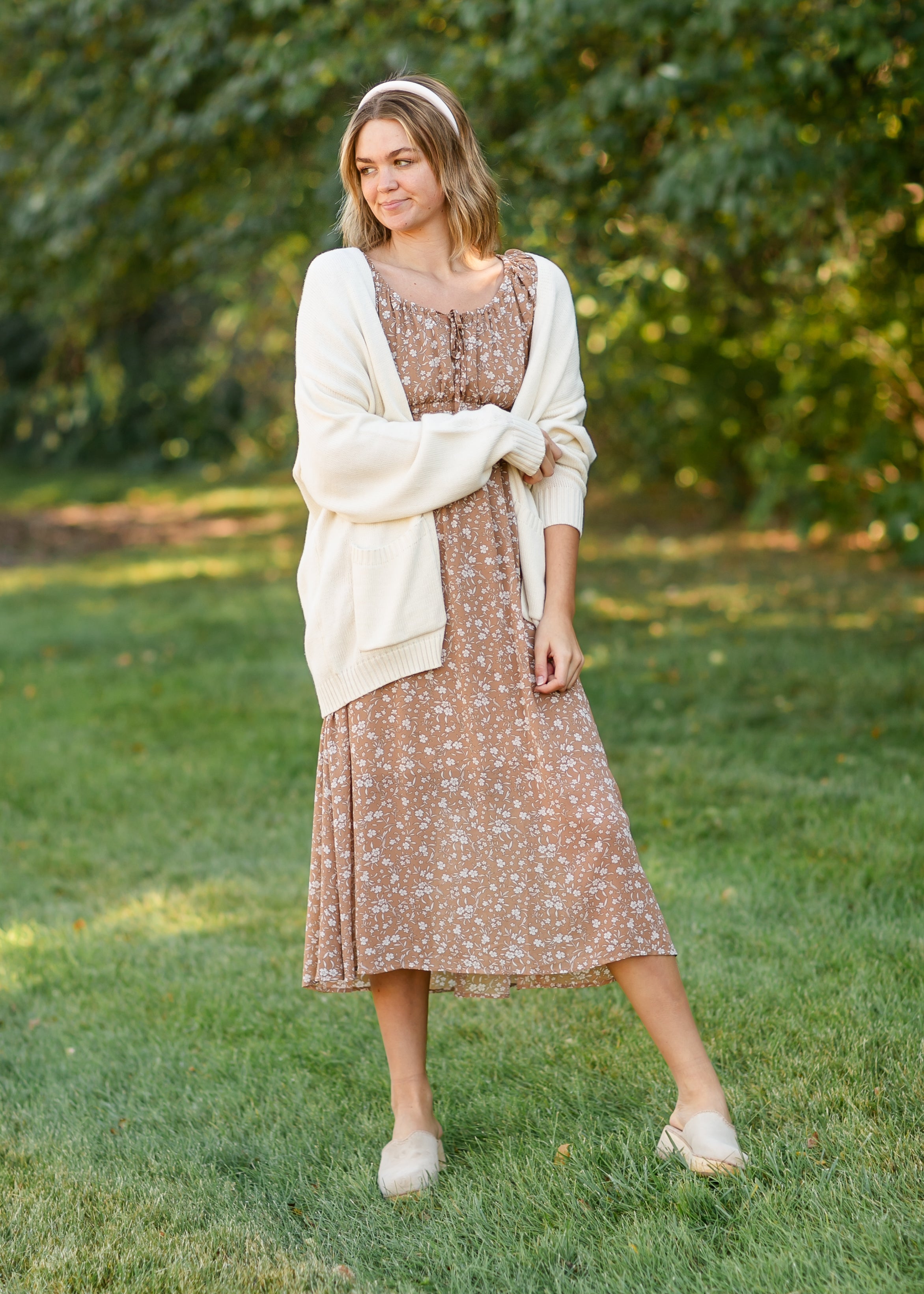 Floral Front Tie Midi Dress – Inherit Co.