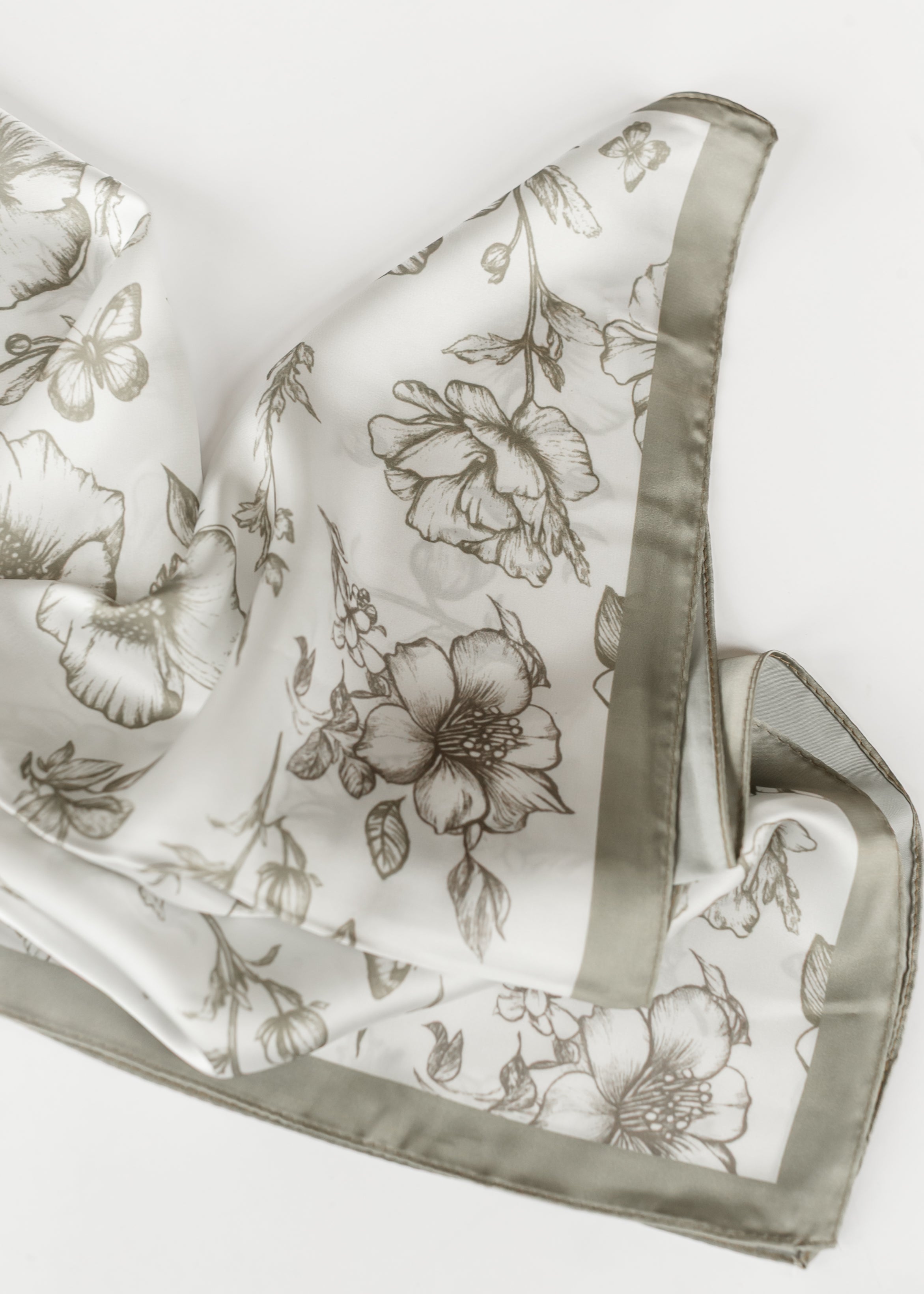 Petite Floral Silky Scarf – Inherit Co.